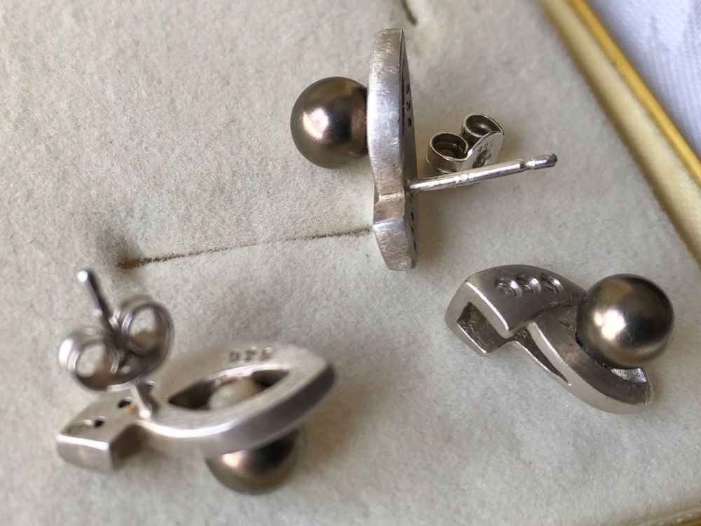 Set Ohrringe und Anhänger Silber 925, Pyrit und Zirkonia (Gebraucht) in Brugg AG für CHF 20 ...