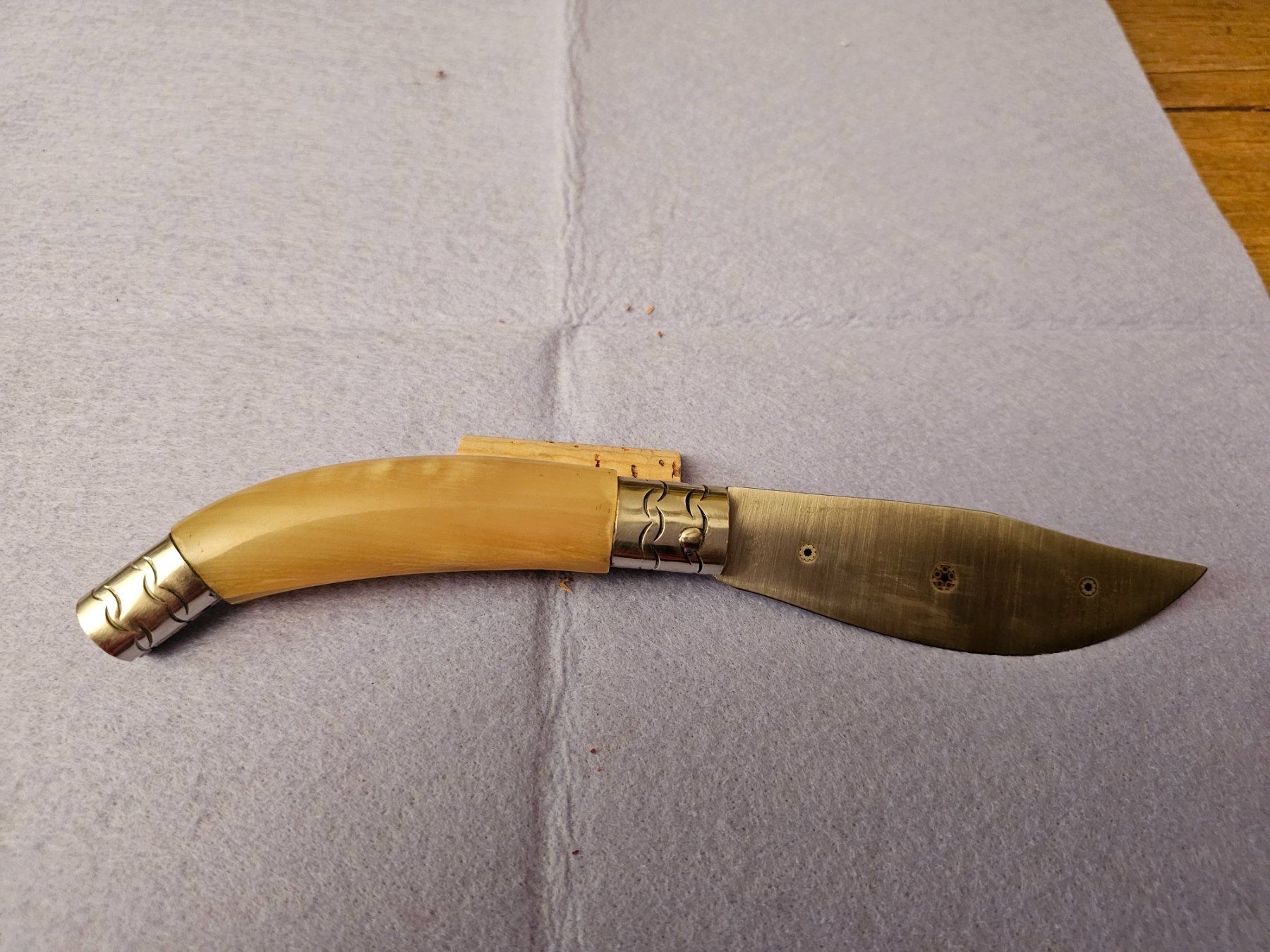 Franco Pusceddu lama 10,5 cm manico in corno bovino (Nuovo e nell ...