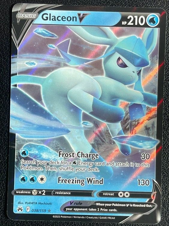 Glaceon V 038/159 Ultra Rare Pokémon Crown Zenith (Neu (gemäss ...