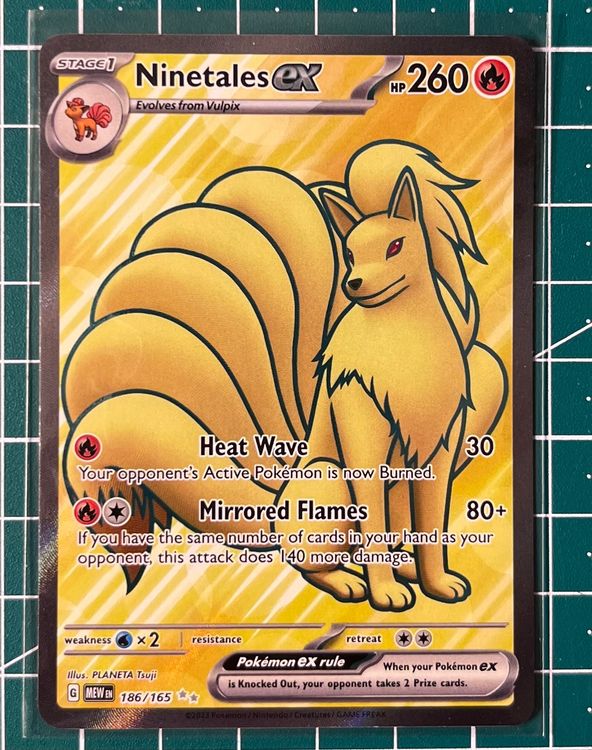 Ninetales ex FULL ART 186/165 Pokemon Mew 151 #2 | Kaufen auf Ricardo