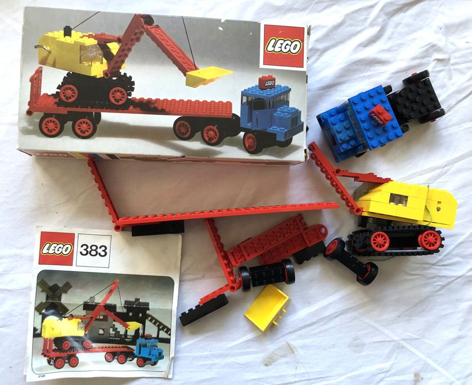 LEGO - Set 383 - Tieflader mit Bagger - 1973 (Gebraucht) in ...