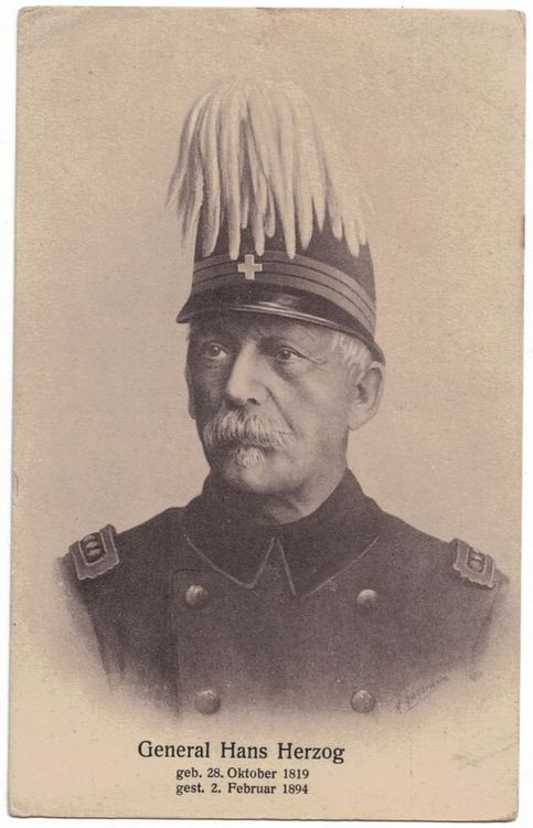 General Hans Herzog (1819-1894), gelaufen 1914 per Feldpost (Gebraucht ...