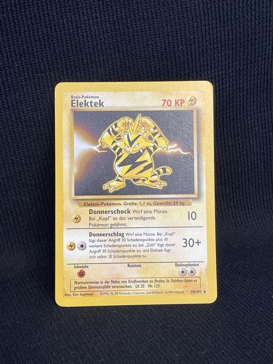 Elektek 20/102 Base basis Pokemon rar vintage wotc selten (Gebraucht ...