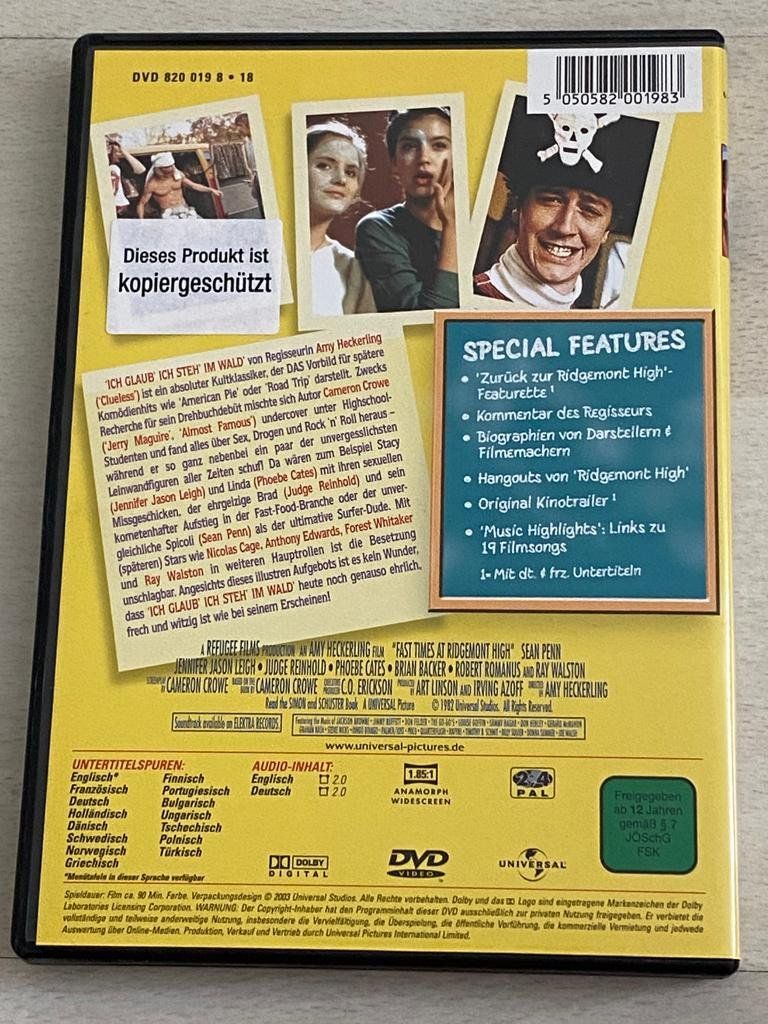 Dvd Ich glaub’, ich steh’ im Wald (1982 ) Sean Penn (Neu (gemäss ...