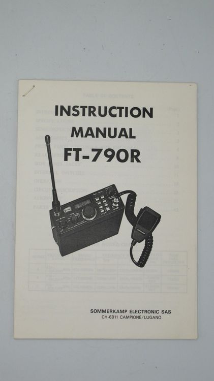 Orig. Instructions Sommerkamp Manual FT 790 R (Gebraucht) in Dettighofen für CHF 7 – mit ...
