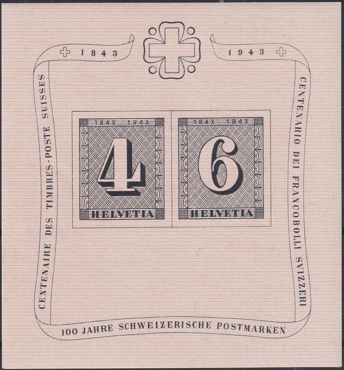 1943, W14 (Zürich-Block, Nr.15 d.S) postfrisch **, Kat:140.- (Gebraucht ...