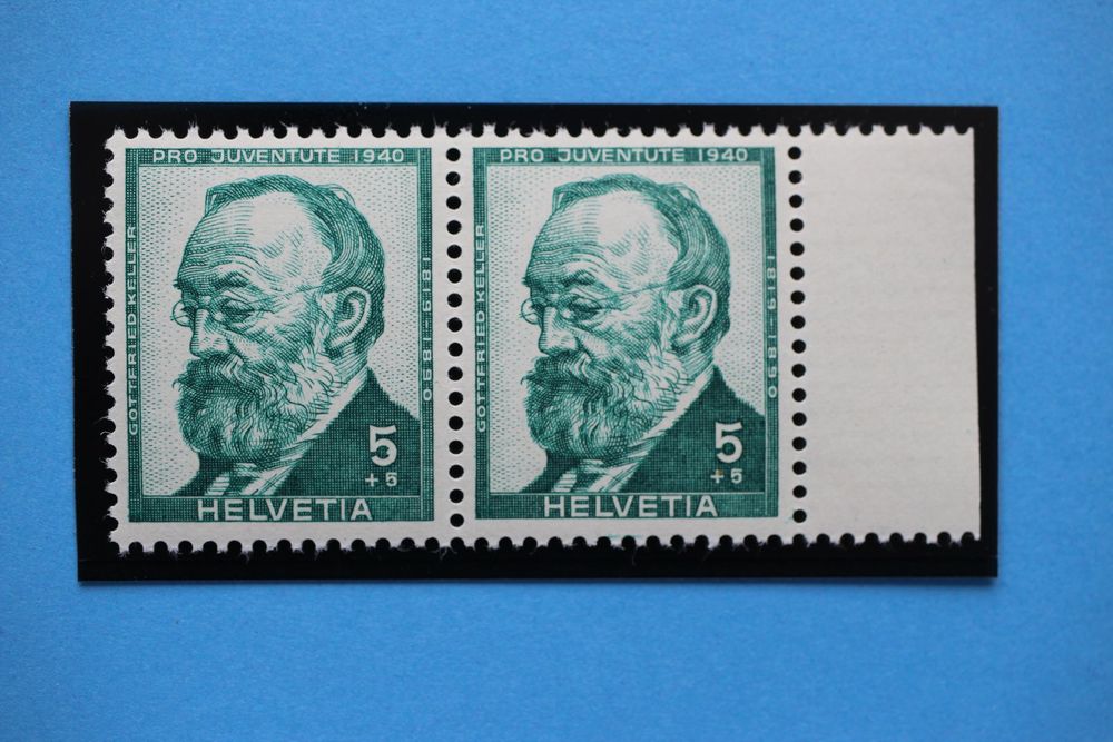 PJ 1940 – Nr. 93 + ABART + Rand - tadellos postfrisch ** (Neu (gemäss ...