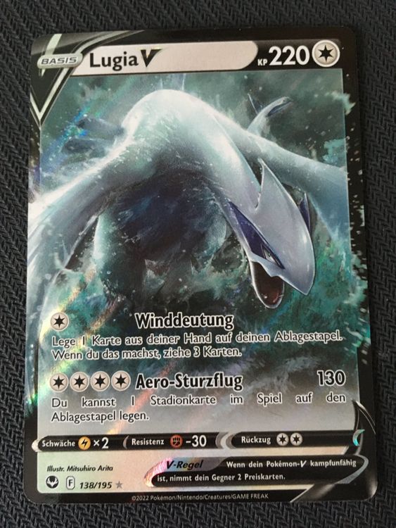 SIT 138 Lugia V - Pokémon - Silberne Sturmwinde - DE | Kaufen auf Ricardo