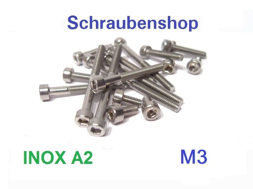 M3 x 12 Zylinderschrauben mit Inbus (Neu und originalverpackt) in ...