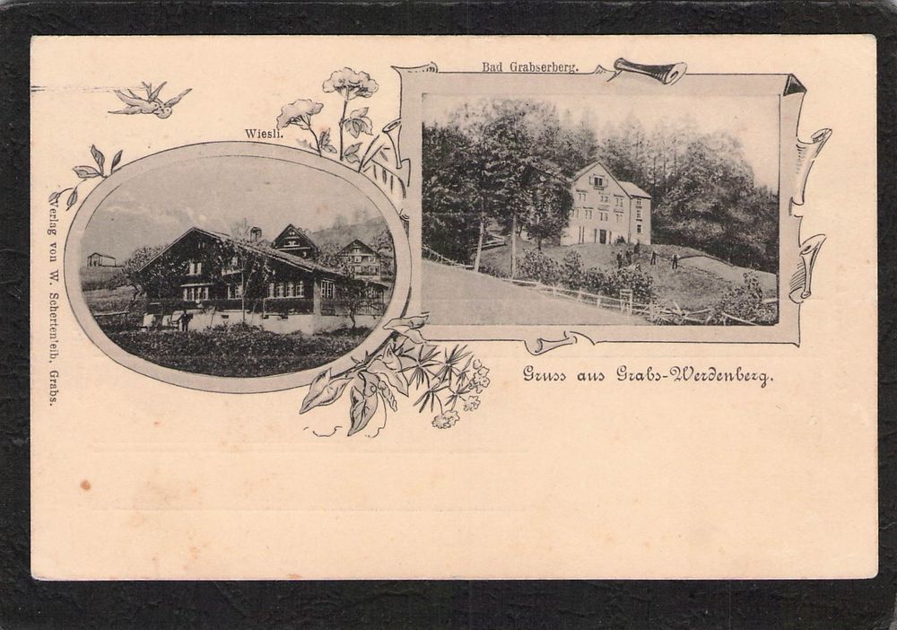 Gruss aus Grabs - Werdenberg SG,Wiesli,Bad Grab., gel. 1904 (Gebraucht) in Reichenburg für CHF ...