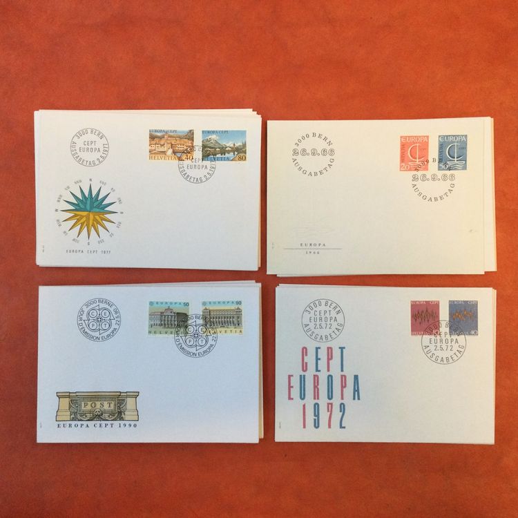 1966 - 1995 FDC Europamarken CEPT (nicht komplett) (Gebraucht) in S. Pietro für CHF 4 – mit ...