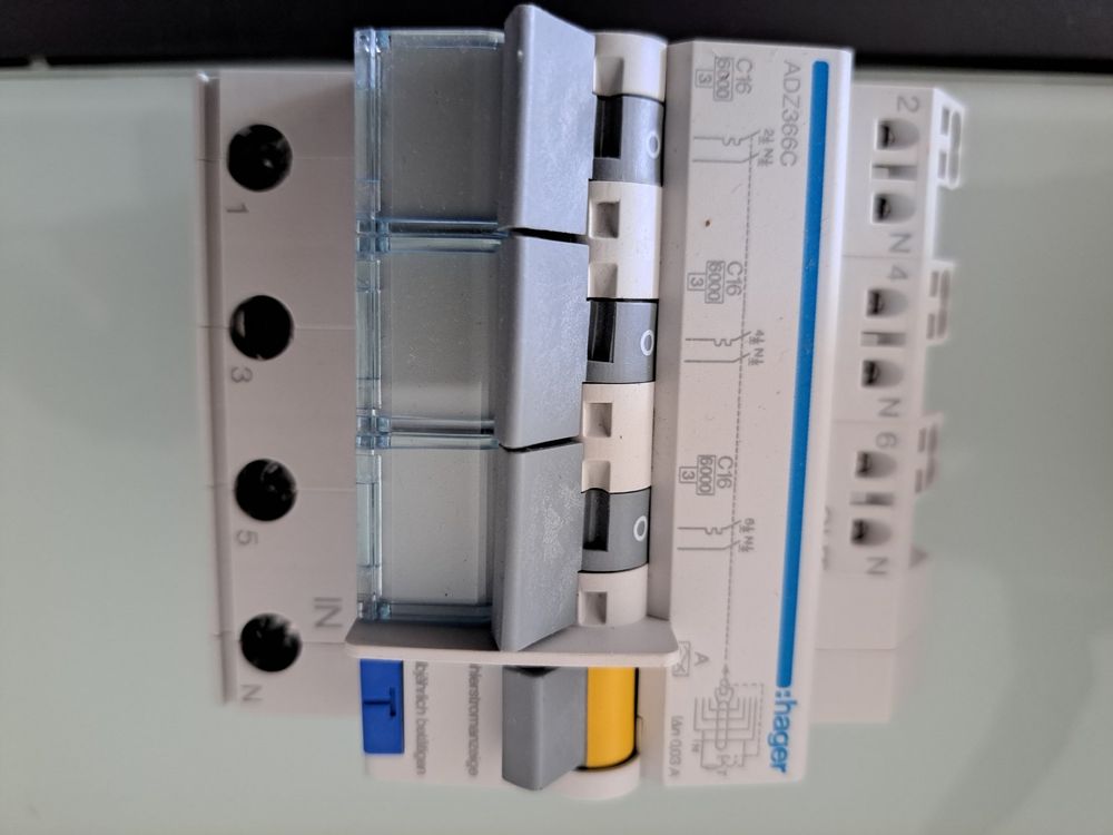 FI/LS-Schalter Hager RCBO QC 3P+N 400V Char.C 16A 0.03A Typ | Kaufen auf Ricardo