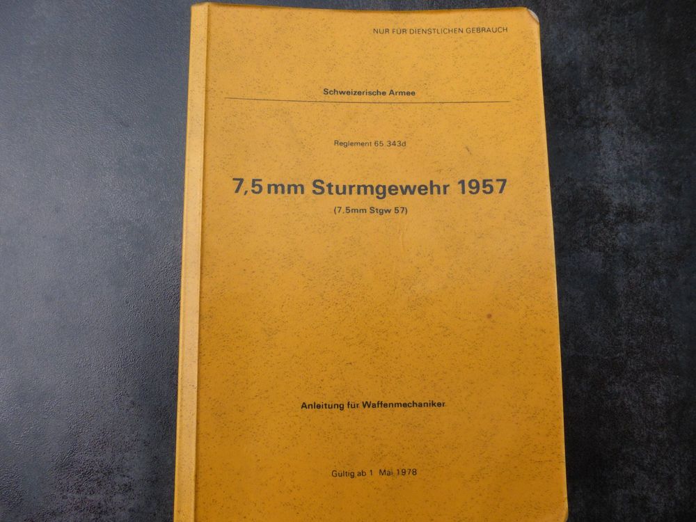 Anleitung für Waffenmechaniker STGW57 (Gebraucht) in Rüthi (Rheintal) für CHF 69 – mit Lieferung ...