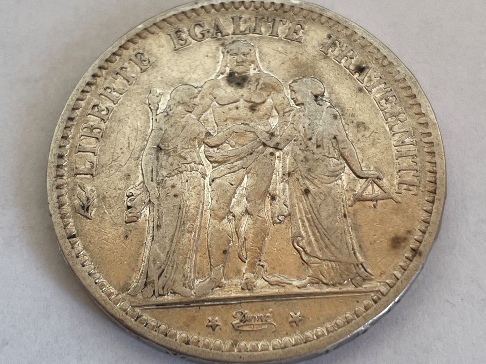 5 francs en argent 1848 Hercule (Gebraucht) in Erde für CHF 33 – mit Lieferung auf Ricardo kaufen