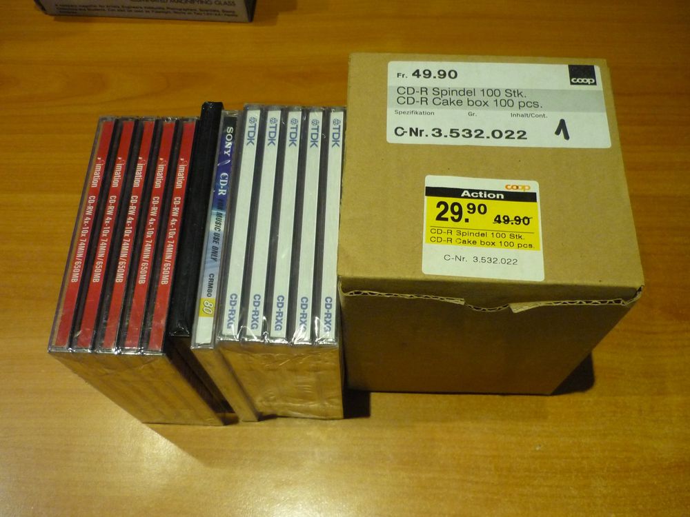 set mit 112x CD Rohlinge Spindel Imation ua (Neu und originalverpackt ...