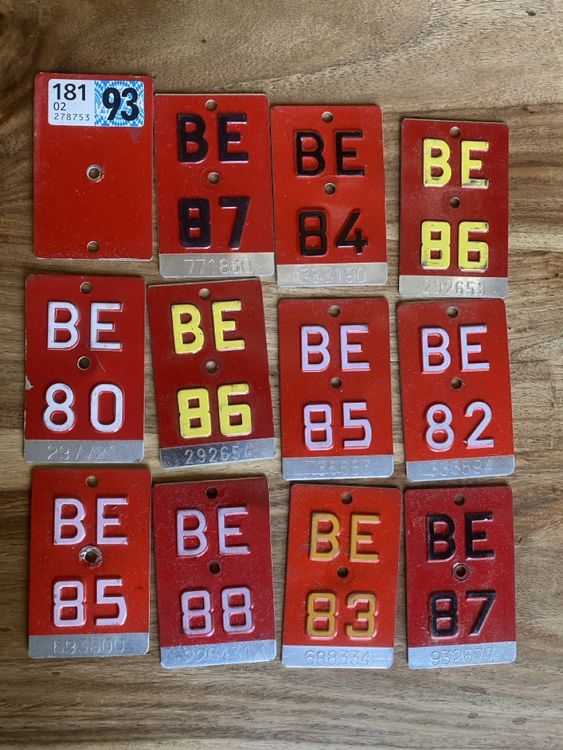 Lot Velovignetten Sammlung Kanton Bern, Jahrgang 80-93 (Gebraucht) in ...