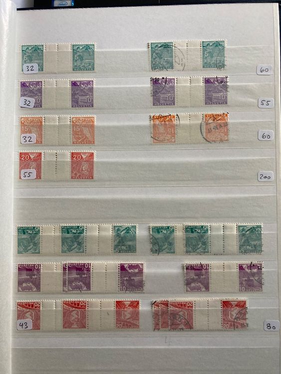 Schweizer Briefmarken, alt Schweiz, Kehrdrucke | Kaufen auf Ricardo