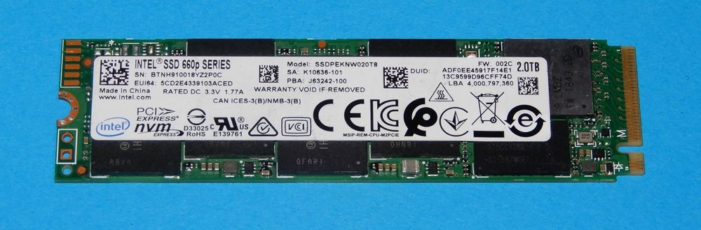 Intel SSD 660p SERIES,PCIe, NVMe 2 TB (Gebraucht) in Bern für CHF 76 ...