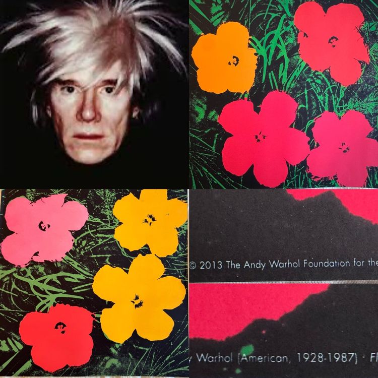 Two - Andy Warhol Flowers Prints, 2013, Framed, 60 x 60 cm (Gebraucht ...