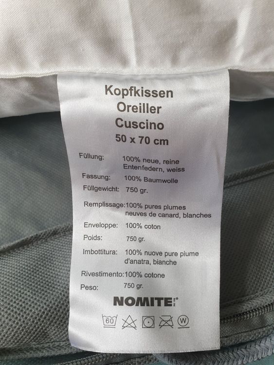 Feder - Kissen 50x70 Nomite (Neu (gemäss Beschreibung)) in Suhr für CHF ...