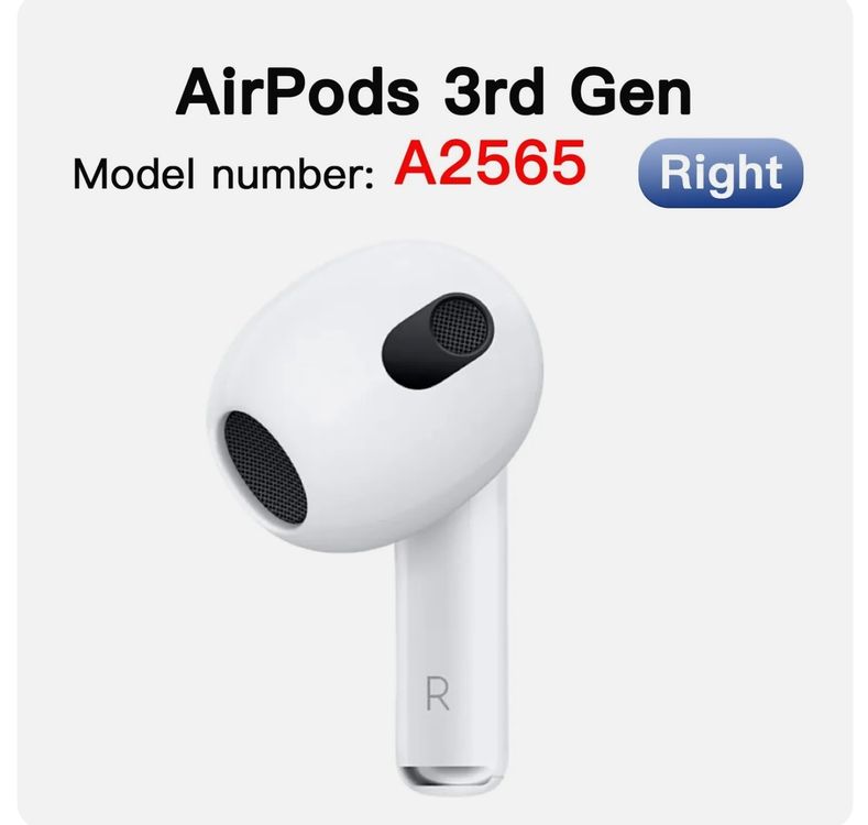 AirPods 3.Generation A2565 Recht (Gebraucht) in zürich für CHF 30 – mit ...