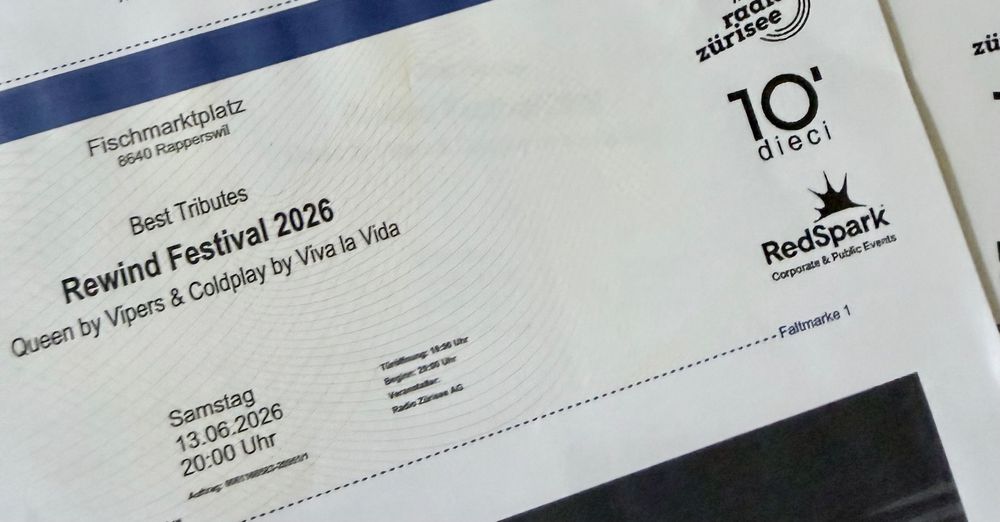 2 E-Tickets Rewind Festival 2026 - Rapperswil (Neu und originalverpackt ...