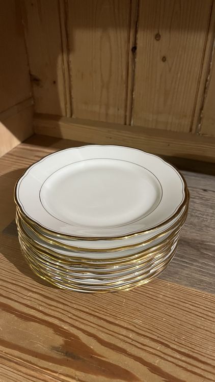 Dessertteller weiss mit Goldrand (Gebraucht) in Pfäffikon ZH für CHF 20 ...