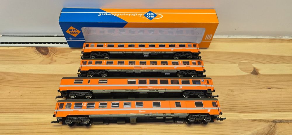 4er Set Roco Eurofima ÖBB 4236A + 4232B + 54238A + 44663 (Neu (gemäss ...