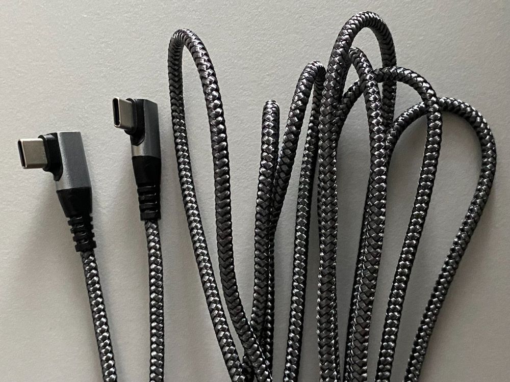 USB C Nylon 90 Grad Winkel Lade- Datenkabel - 3m - NEU (Neu (gemäss ...
