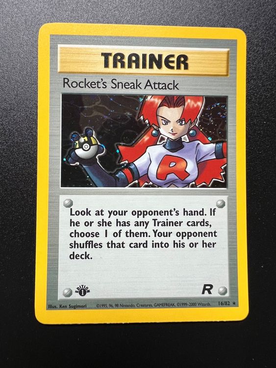 1x POKEMON ROCKET'S SNEAK ATTACK HOLO 1ST EDITION CARD (Gebraucht) in ...