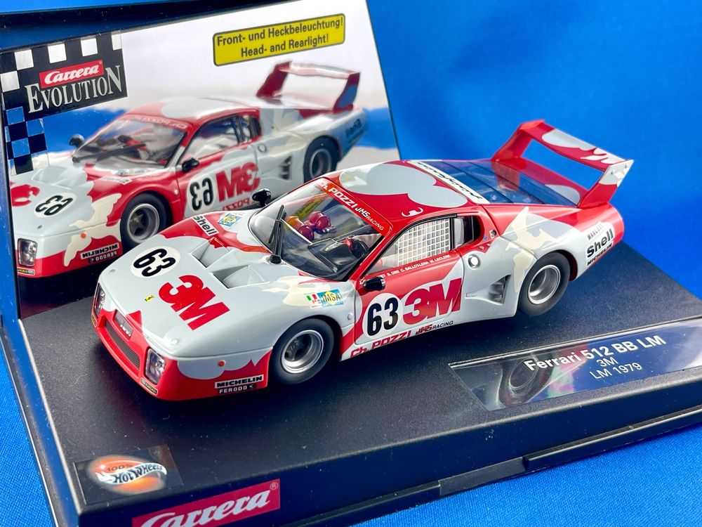 Carrera Evolution 27100 - Ferrari 512 BB LM,3M, LM 1979 No63 (Neu und originalverpackt) in ...