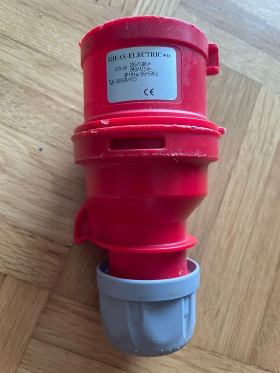 GIfAS-ELECTRIC CEE-Stecker 16A/5 polig 400V (rot) (Gebraucht) in ...