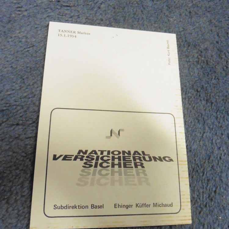 FC Basel,Foto,Autogramm,70-er J.,Markus Tanner,National-Vers (Gebraucht ...