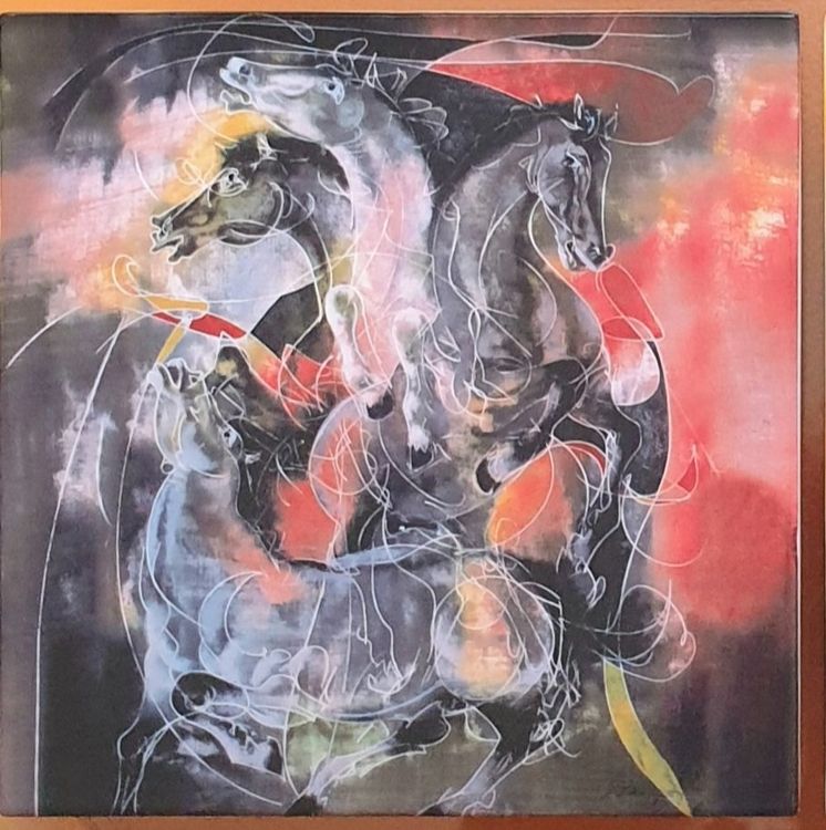 Hans Erni Gemälde auf Keramik die 4 Jahreszeiten nummeriert (Neu (gemäss Beschreibung)) in ...