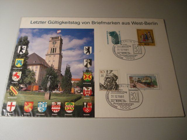Beleg Westberlin, 1991, Letzter Gültigkeitstag Marken Westbe (Gebraucht ...
