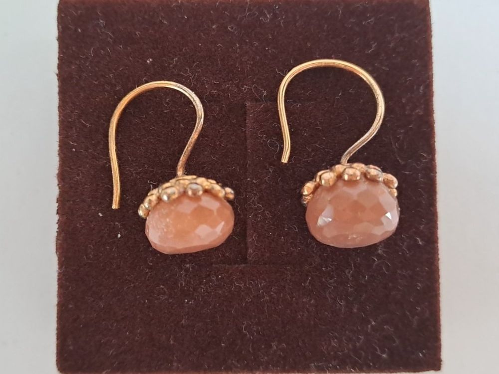 Ohrringe rosévergoldet mit echten Steinen von Olga Ribler | Kaufen auf ...