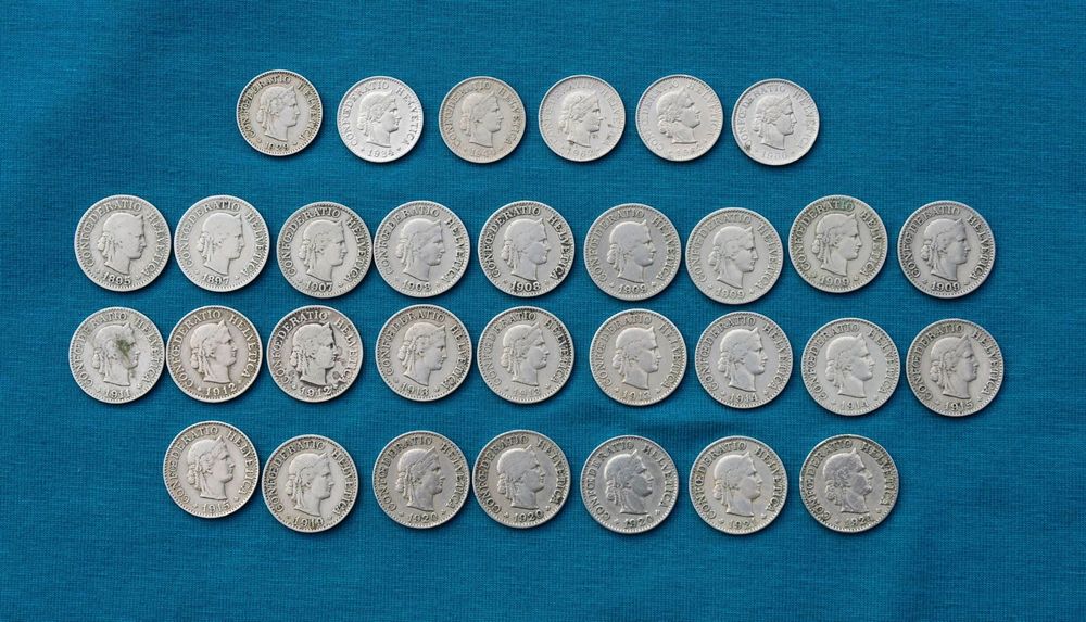 5 und 10-Räppler Silbermünzen ab 1895 (Gebraucht) in Olten für CHF 4 ...