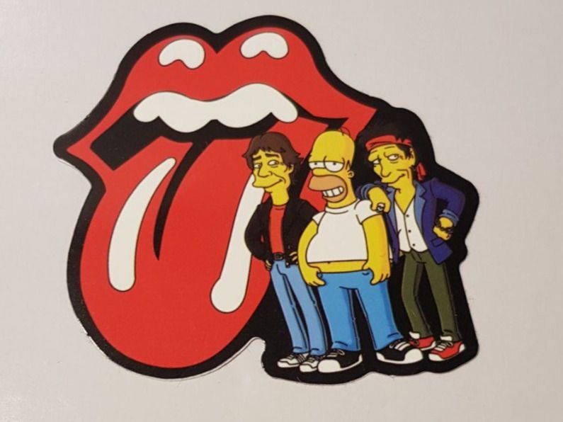 The Rolling Stones mit Homer Simpsons Sticker Aufkleber | Kaufen auf ...