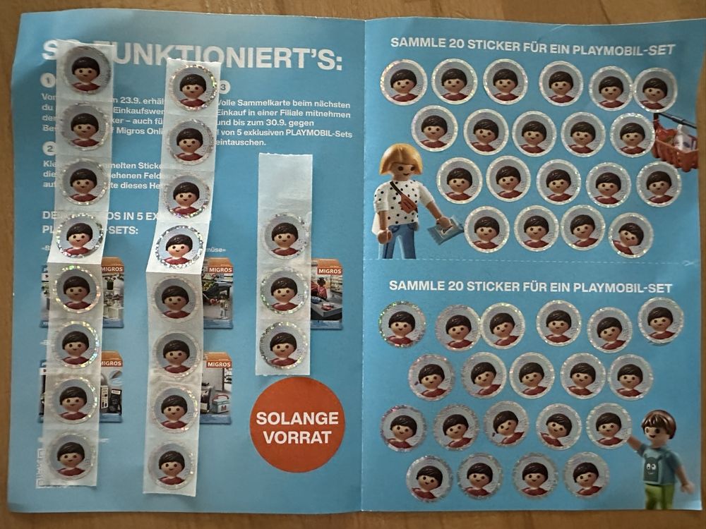 Migros Playmobil Mania Sticker 61 Stk. (Neu (gemäss Beschreibung)) in ...