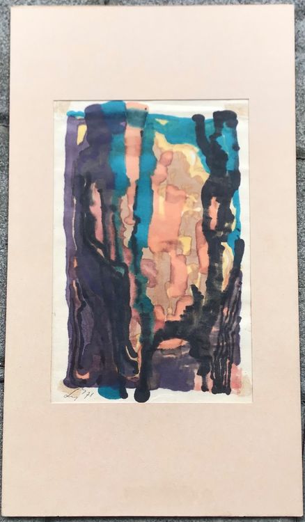 Abstrakte Aquarell Unleserlich Signiert | Kaufen auf Ricardo