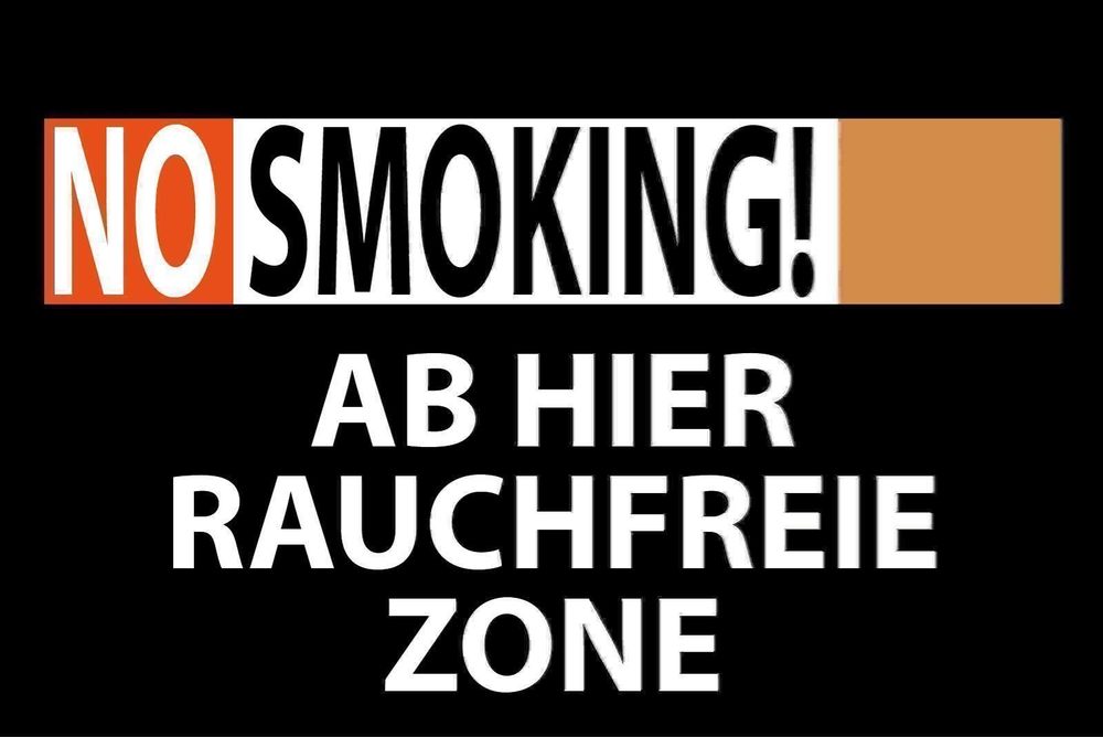 Blechschild-NO SMOKING!AB HIER RAUCHFREI (Neu und originalverpackt) in ...
