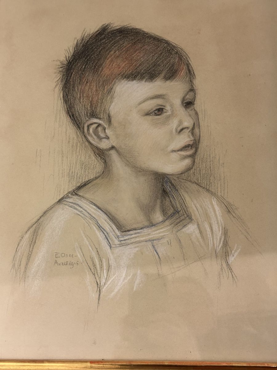 Portrait dessin, signé Élisabeth Oser,1915. (D'occasion) à Genève pour ...