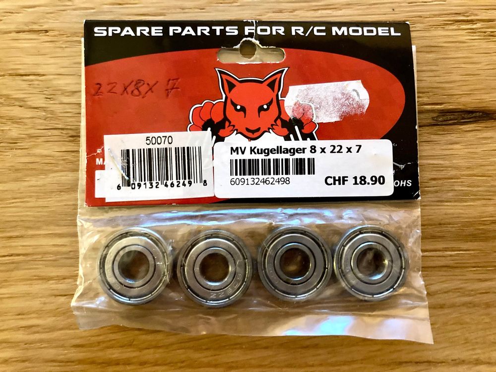 MAVERICK 50070 Ball Bearings 22x8x7mm 1/5 Scale (Neu und ...