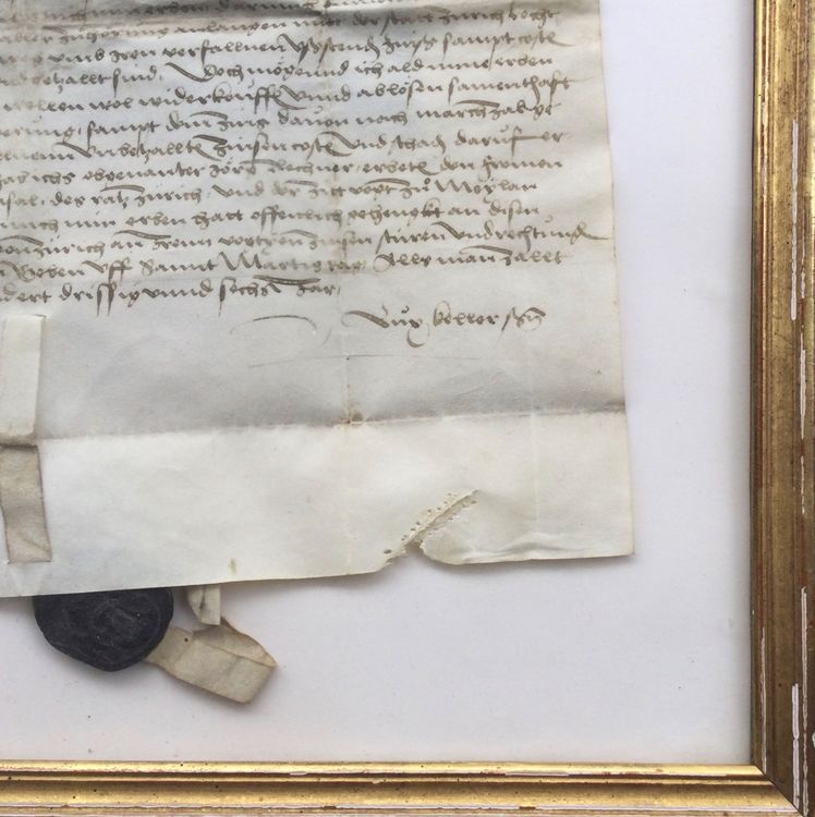 Antike Autograph mit Siegel Unl. Signiert Beschriftet (Gebraucht) in Root für CHF 105 – mit ...