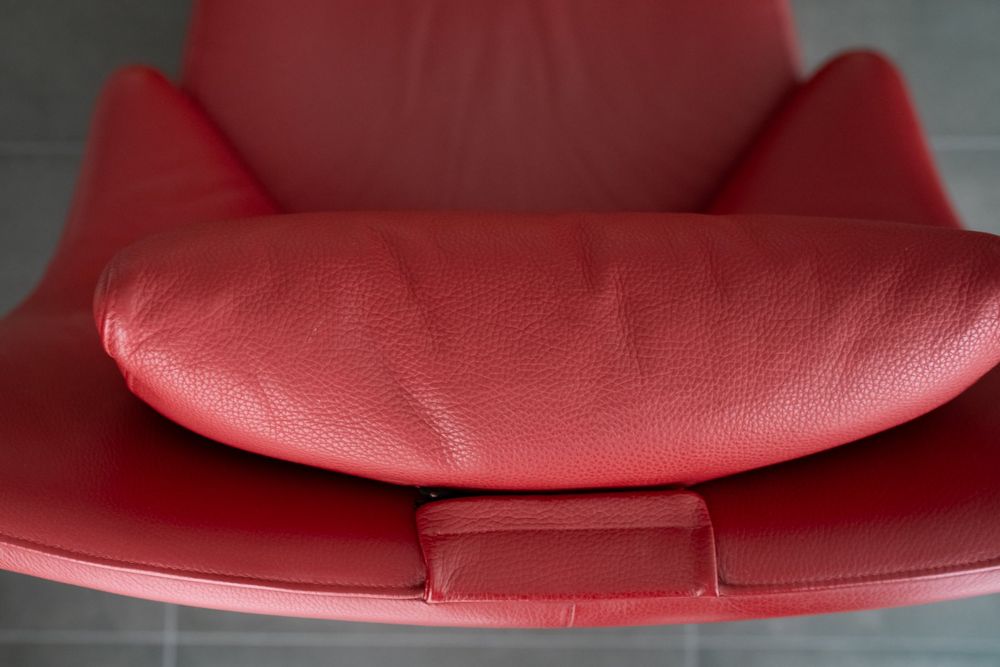 Sofa, Sessel, rot, echt Leder, sehr guter Zustand (Gebraucht) in Steffisburg für CHF 100 – nur ...