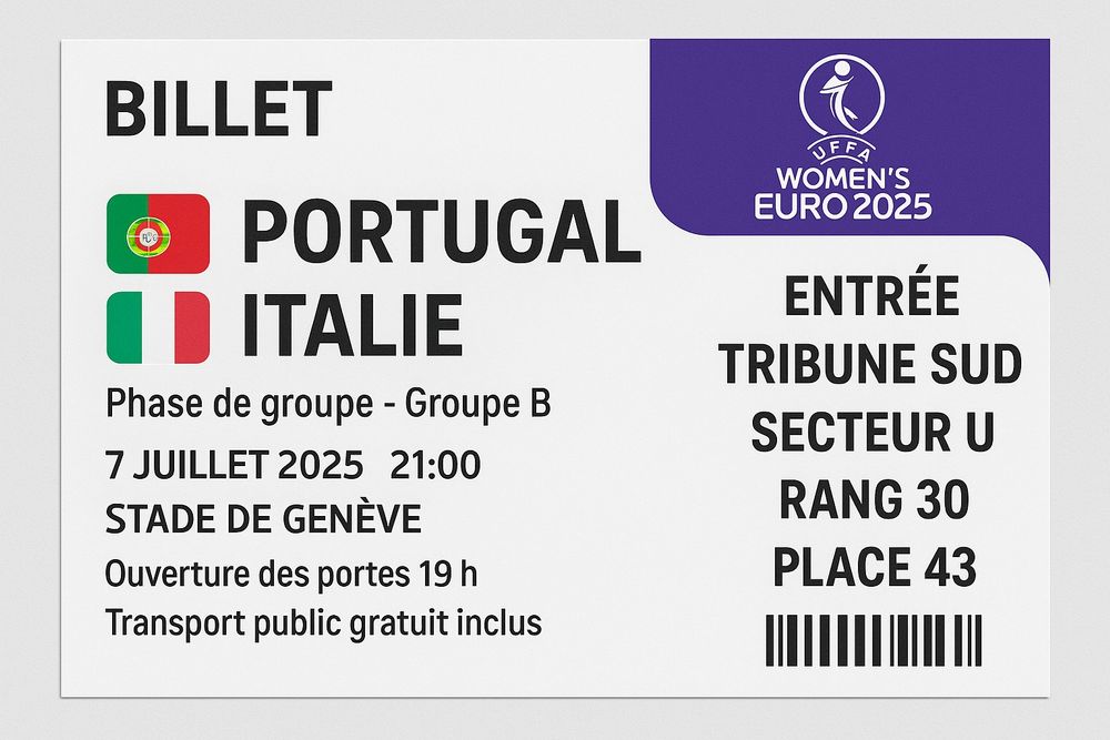 UEFA Euro 2025 Feminin 2x Tickets (Neuf avec emballage d'origine) à ...