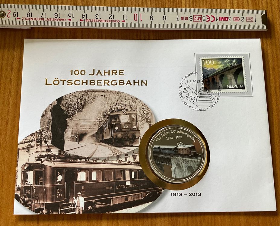 Numisbrief LÖTSCHBERGBAHN 100 JAHRE 2013 (Gebraucht) in Aarau für CHF 10 – mit Lieferung auf ...