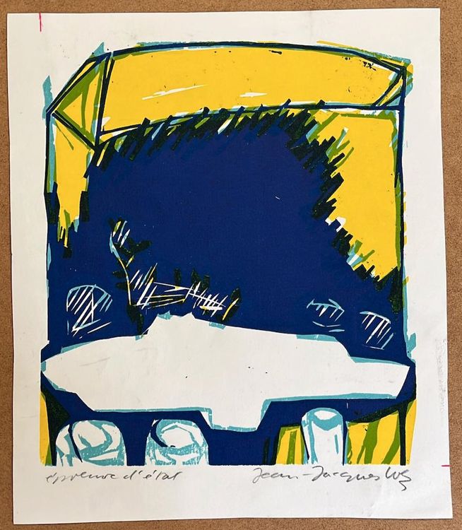 Holzschnitt handsigniert Jean - Jacques Volz (ID b2932) (Gebraucht) in Gelterfingen für CHF 40 ...