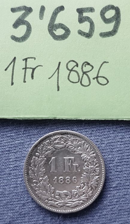 1 Franken 1886 uralte und seltene Silbermünze ab nur 1 Fr !! (Gebraucht) in Camignolo für CHF 10 ...