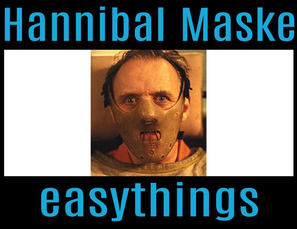 Maske Hannibal Lecter BRAUN BROWN Halloween Kannibale Horror (Neu und ...